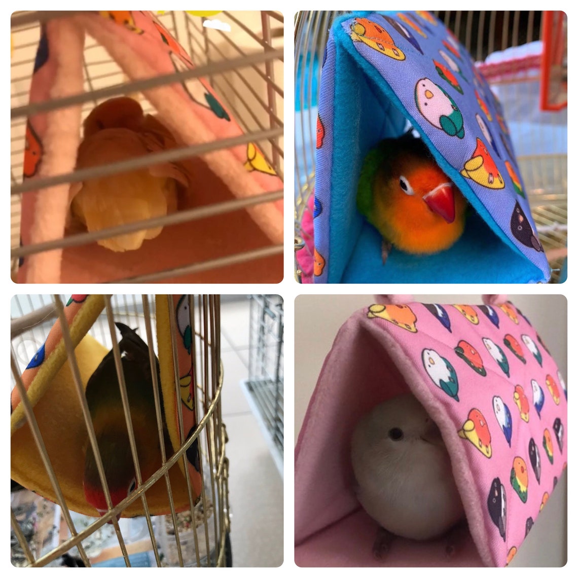 Lovebird Bird Snuggle Hut Sleepy Hut Bird Tent Bird | Etsy