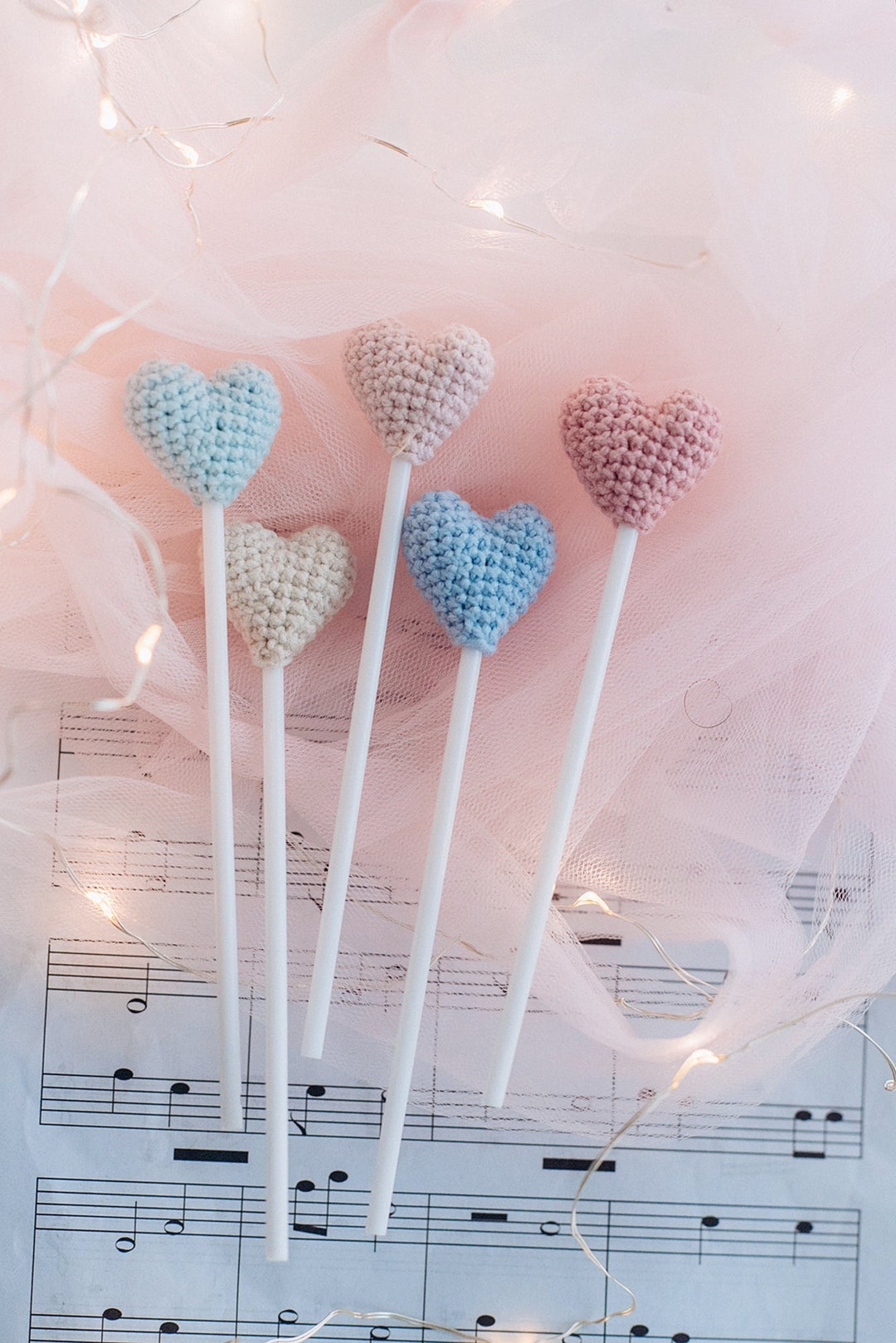 Free Crochet Pattern of Heart Lollipop, Easy Crochet Patterns ...