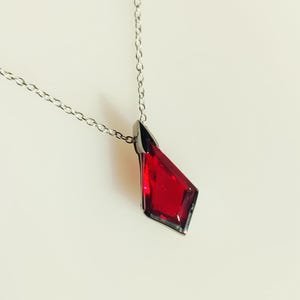 Vintage Kite Ruby Pendant Necklace: 925 Sterling Silver, Handmade ...