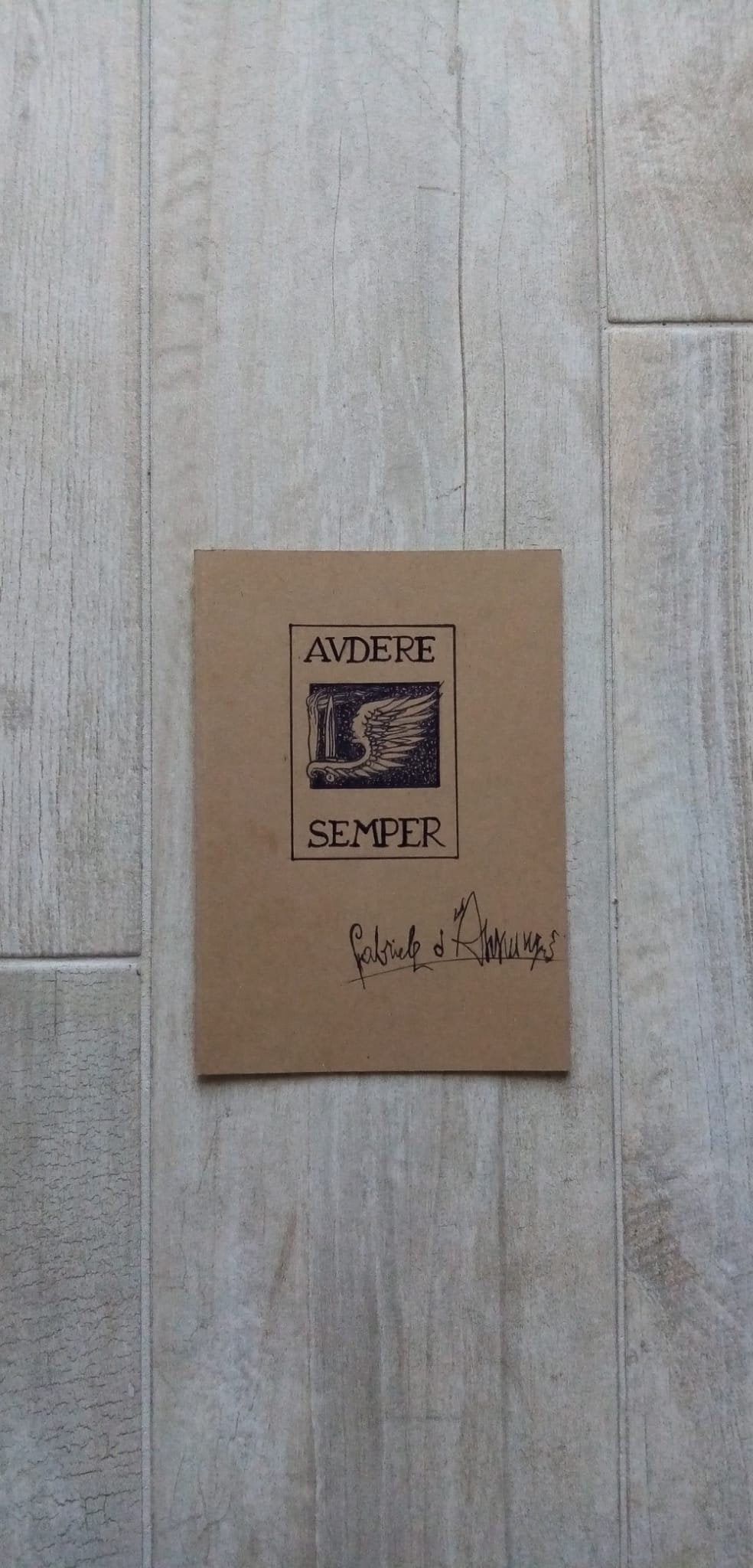 Audere Semper Card With Envelope Motto of Gabriele - Etsy Sweden