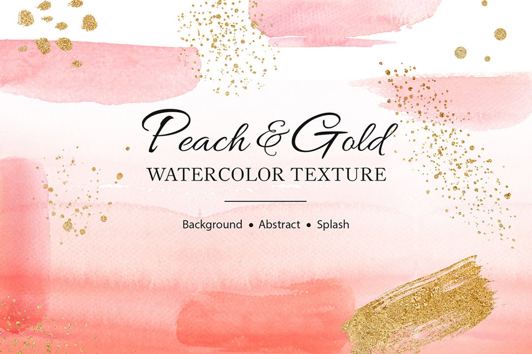 Peach Splash Mix Watercolor - Etsy
