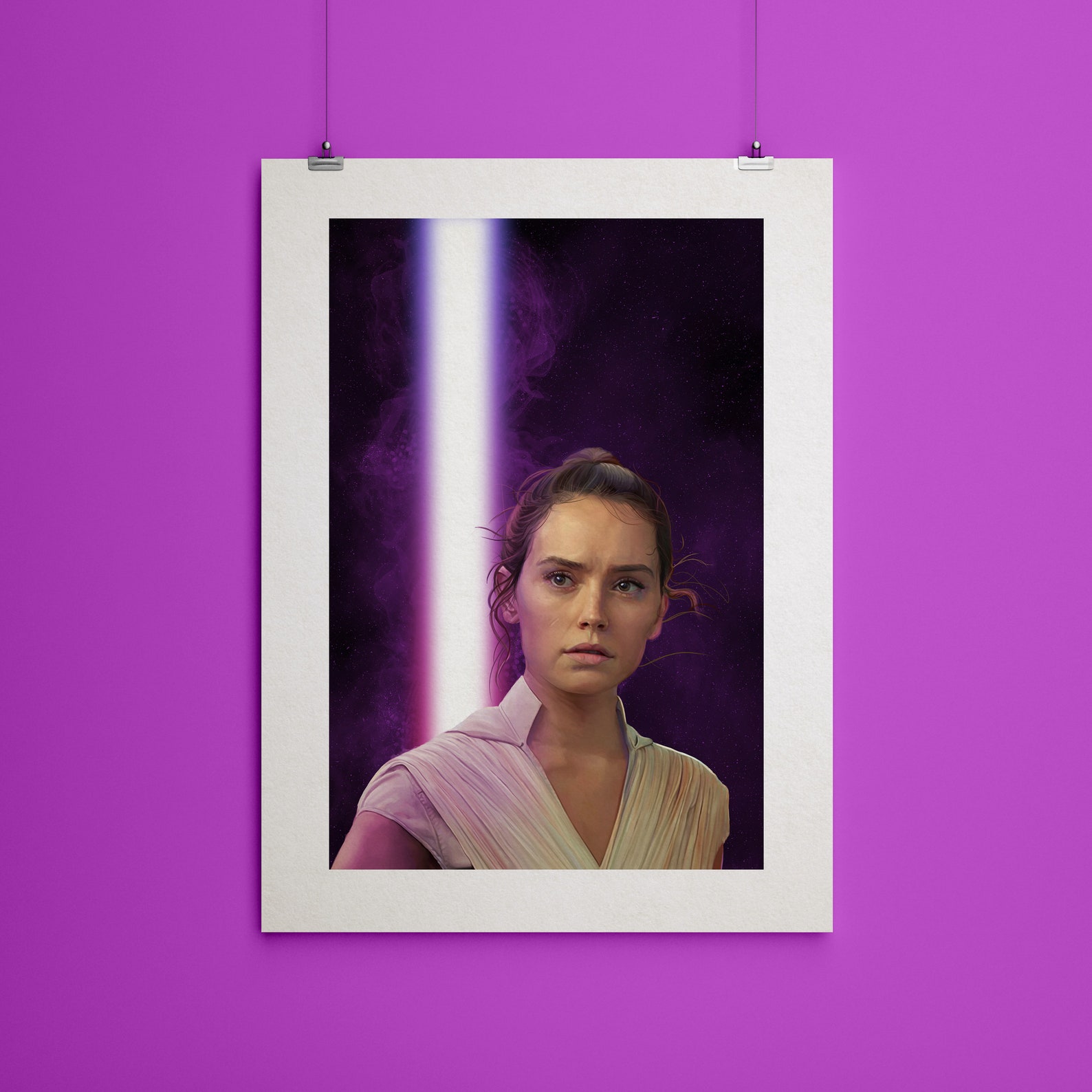 Rey Star Wars Daisy Ridley Fine Art Giclée Print | Etsy