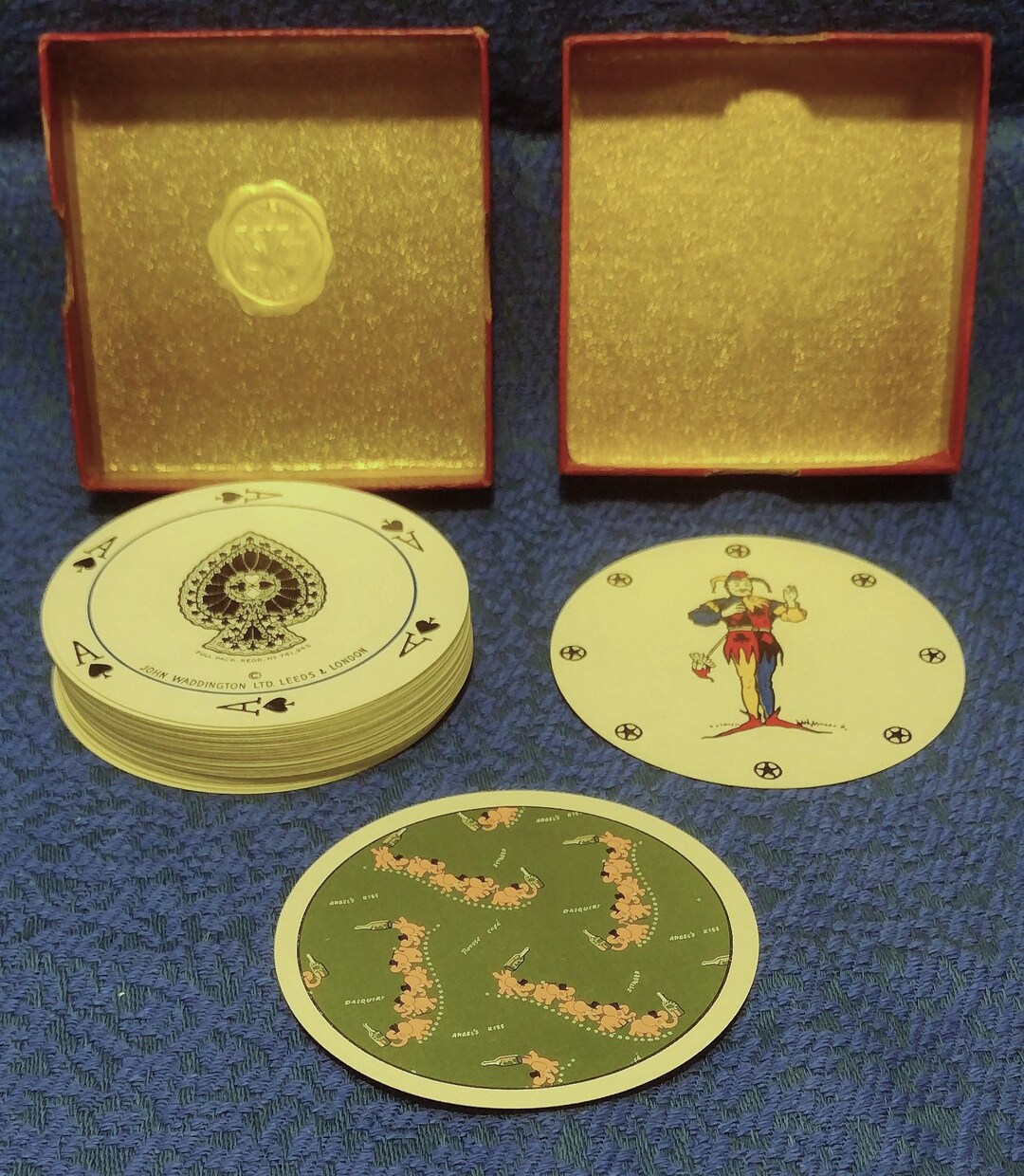 Rondo Circular Playing Cards With Pink Elephants Made in England by ...