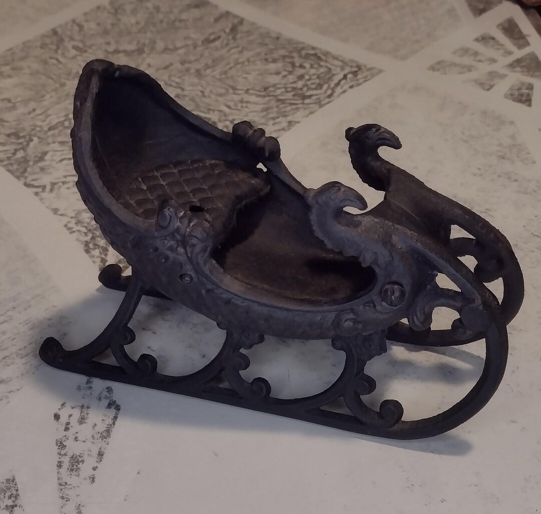 Cast Iron Sleigh Sled Dragons Heads or Phoenix, Griffin Vintage - Etsy