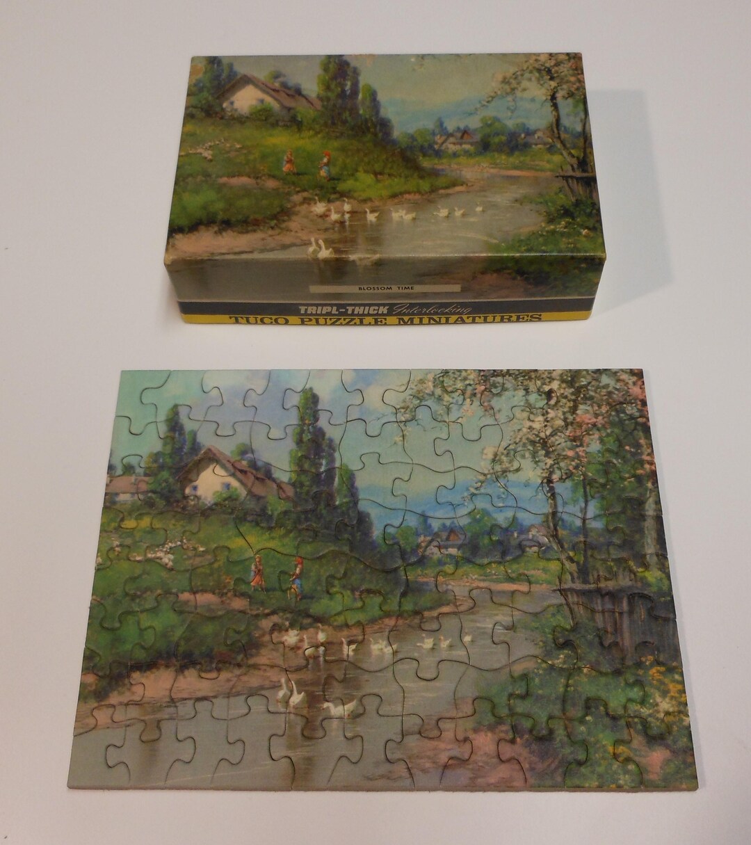 Tuco Puzzle Miniatures Blossom Time Vintage Triple Thick Pieces - Etsy