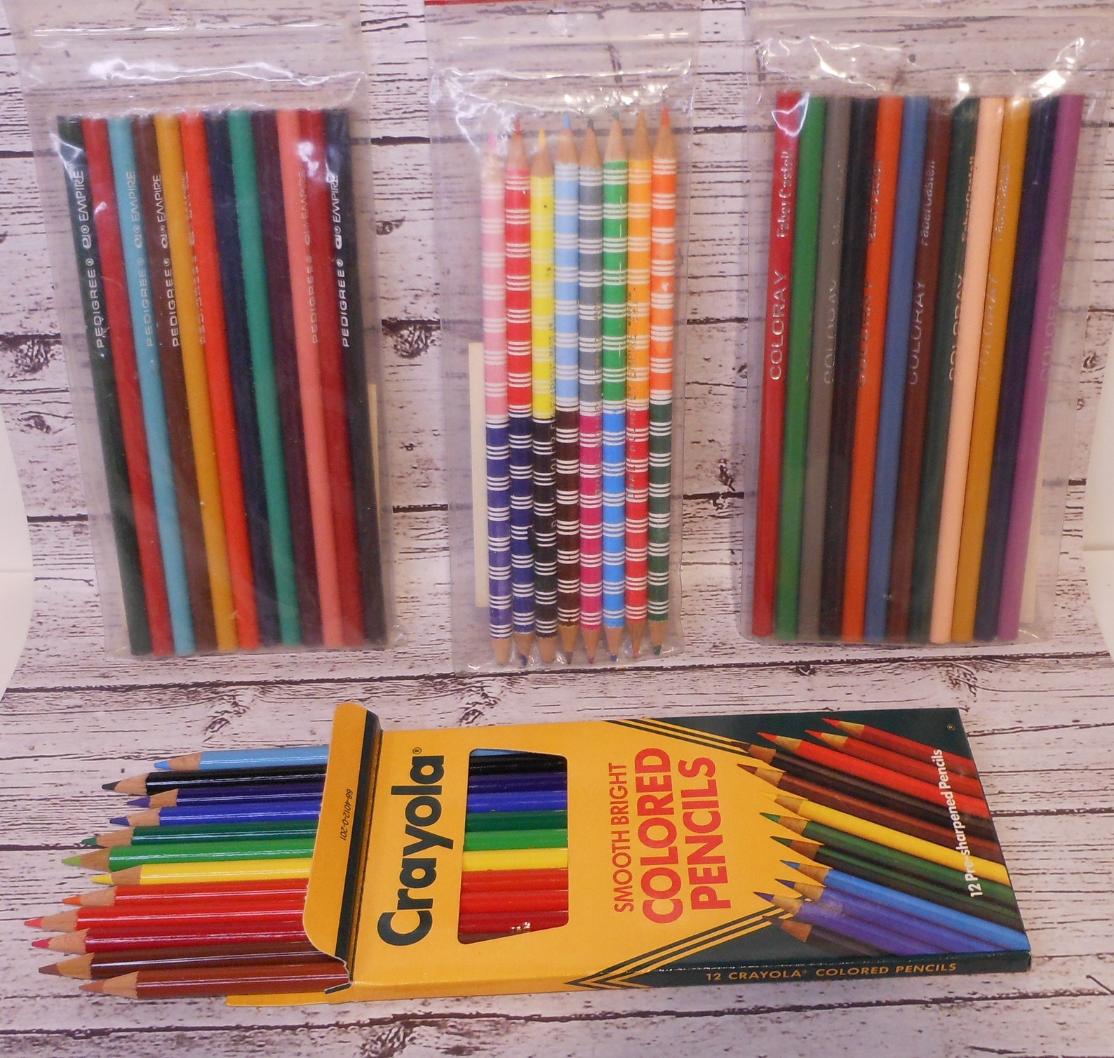 Colored Pencils by Crayola Pedigree &faber Castell(coloray) 44 Vintage ...