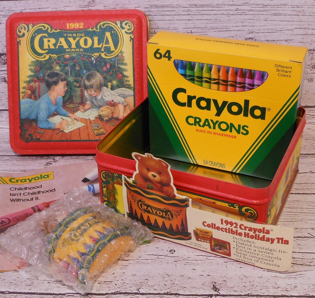 Crayola Crayon Tin Vintage 1992 Never Used - Etsy