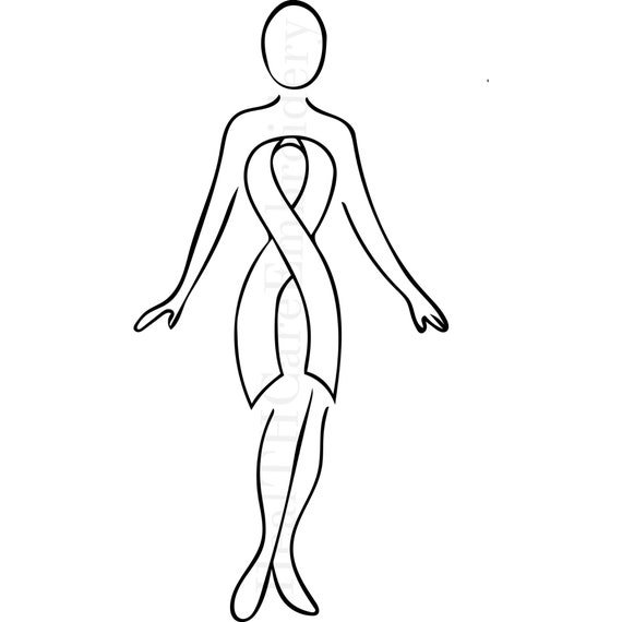 Ribbon Person SVG PDF Embroidery Pattern | Etsy