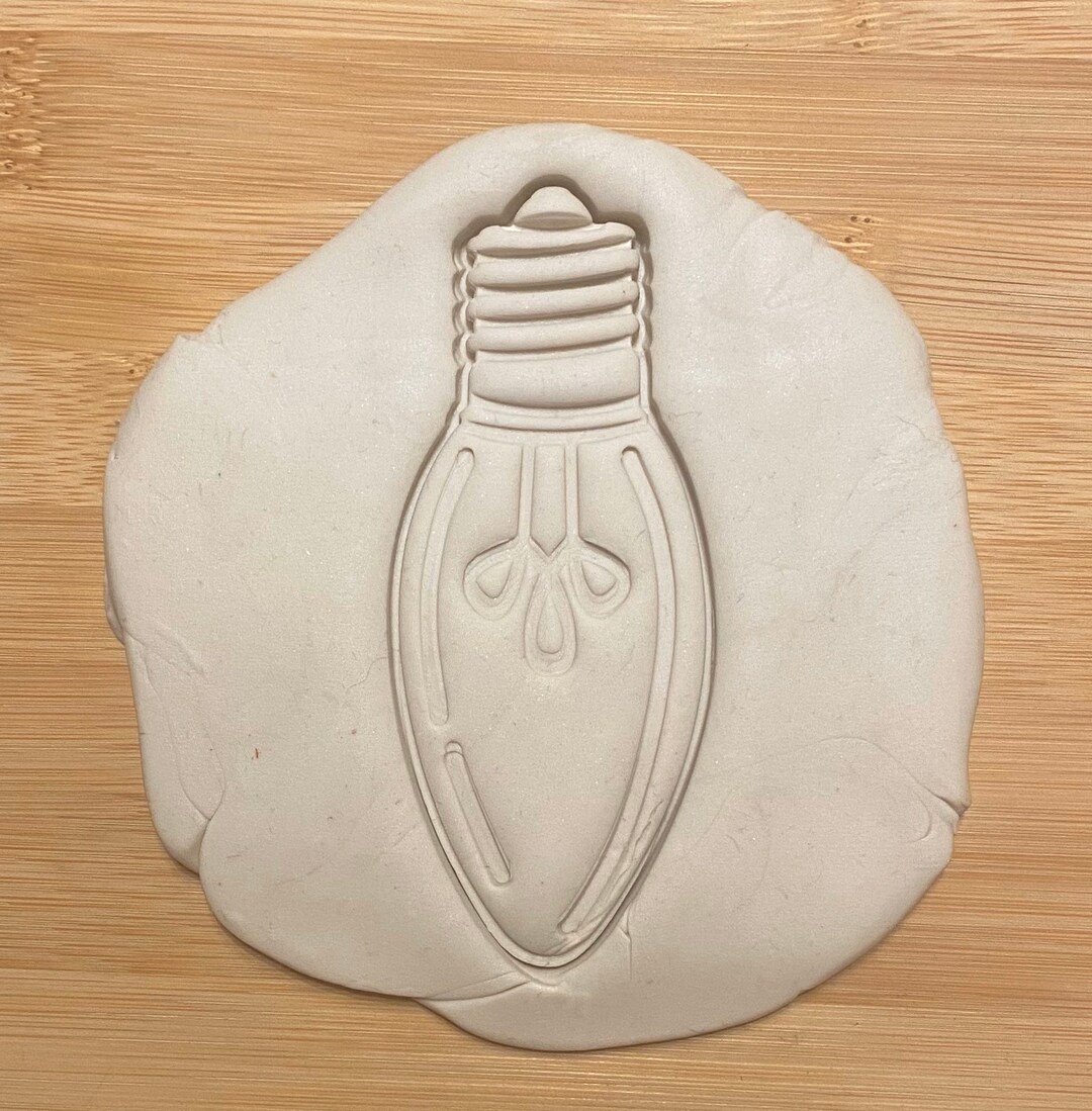 Bulb Cookie Cutter With Detail - Etsy