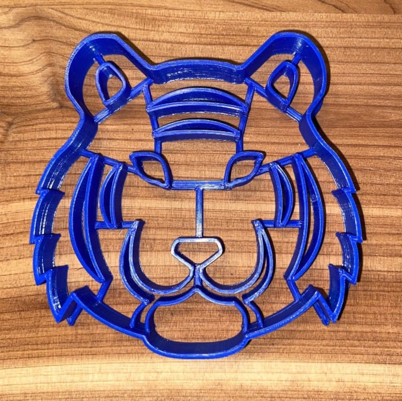 Tiger Head Cookie Cutter With Detail - Etsy