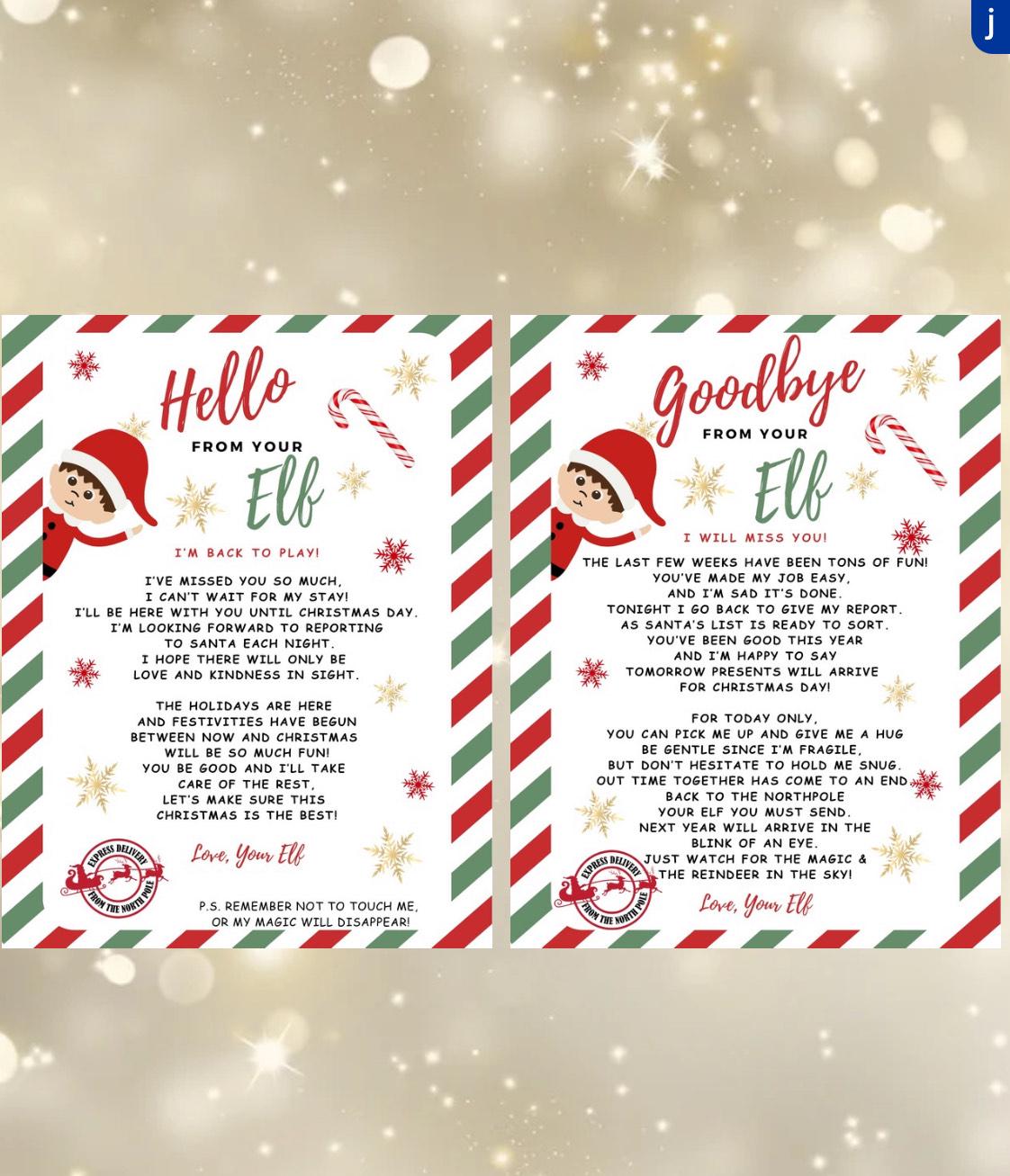 Elf Letter, Elf Welcome Back Letter, Goodbye Elf Letter, Elf Arrival ...