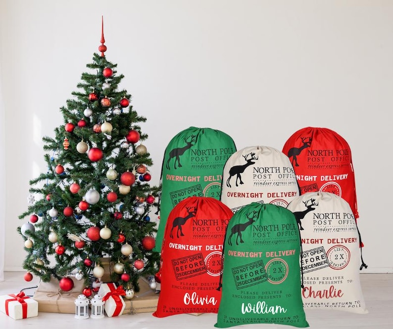 Personalized Santa Sack, Christmas Gift Sack, Custome Name Christmas ...