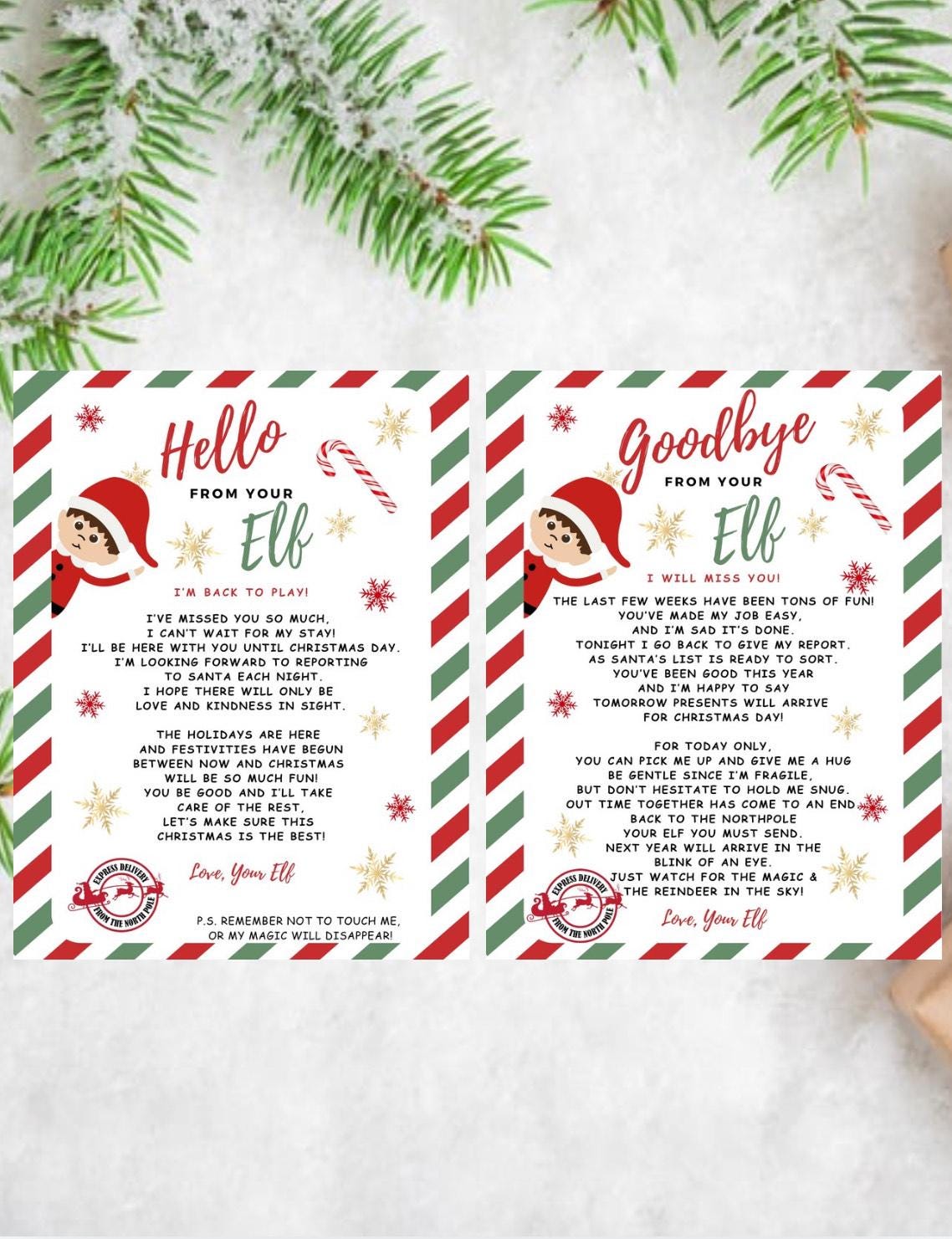 Elf Letter, Elf Welcome Back Letter, Goodbye Elf Letter, Elf Arrival ...