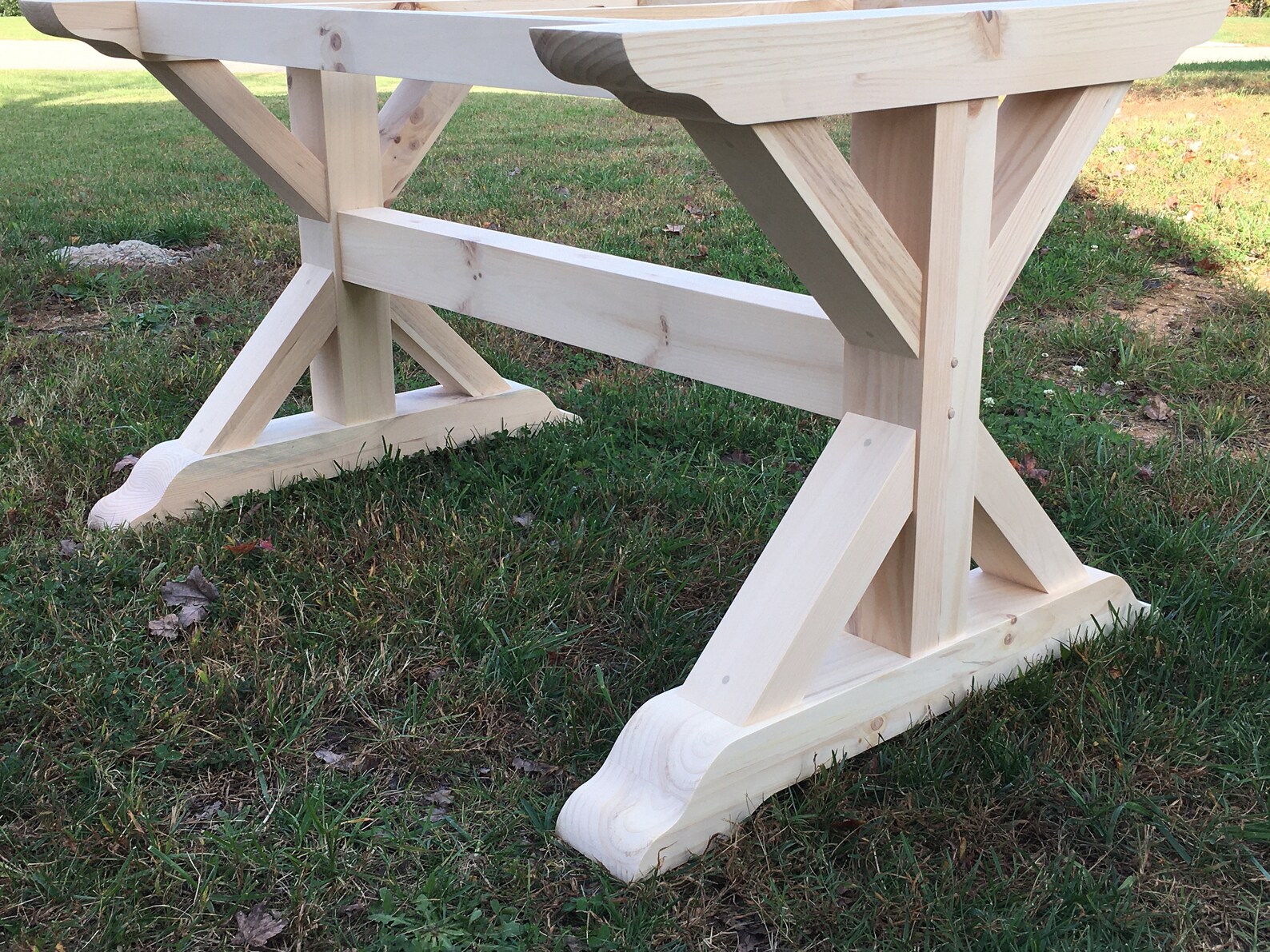 Seamless Trestle Table Frame Free Shipping Set of Two - Etsy