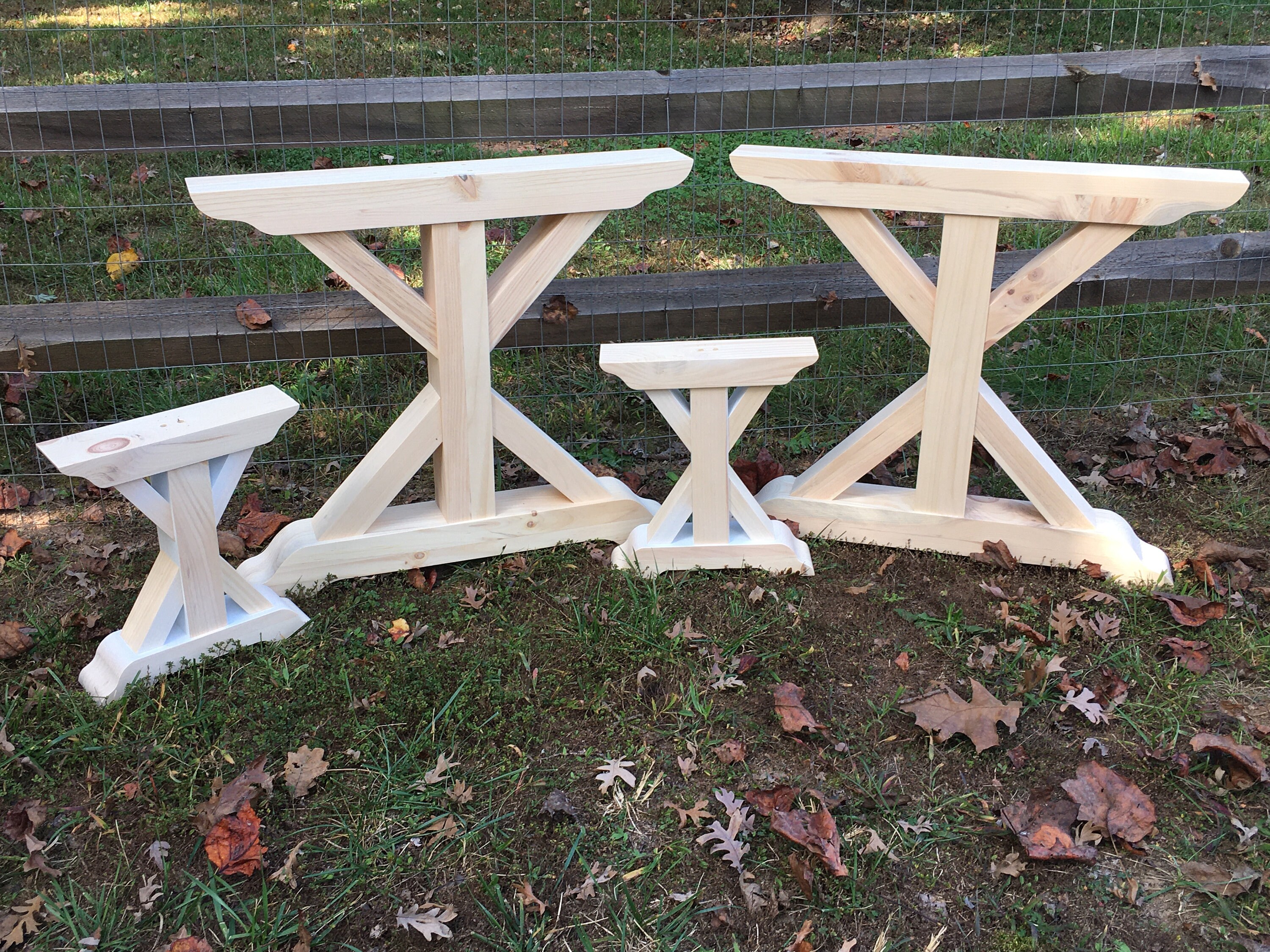 Seamless Trestle Table Frame Free Shipping Set of Two - Etsy Canada