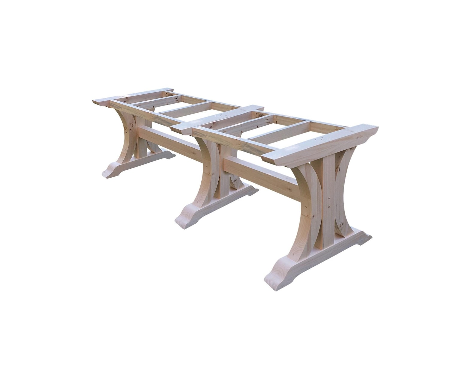 Triple Leg Crescent Trestle Table Frame, Free Shipping, Set of Three ...