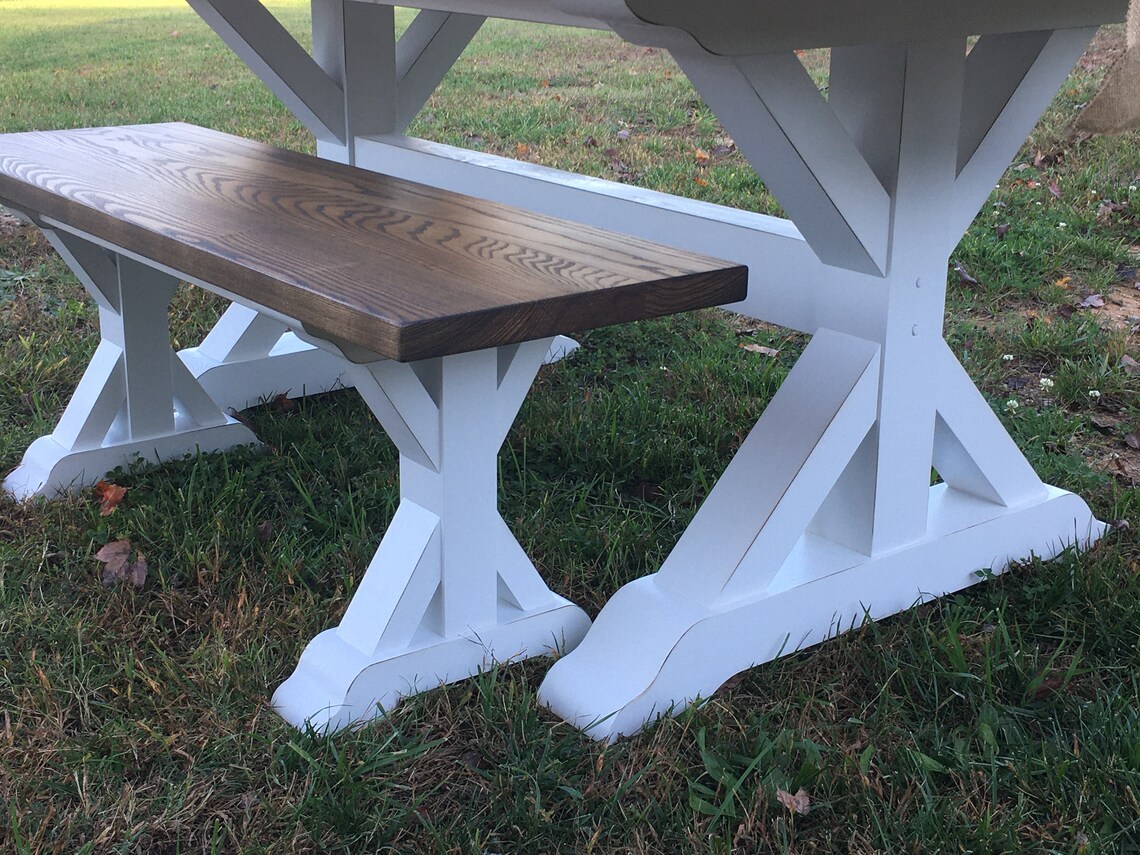 Seamless Trestle Bench Legs Free Shipping Set of Two Dining - Etsy