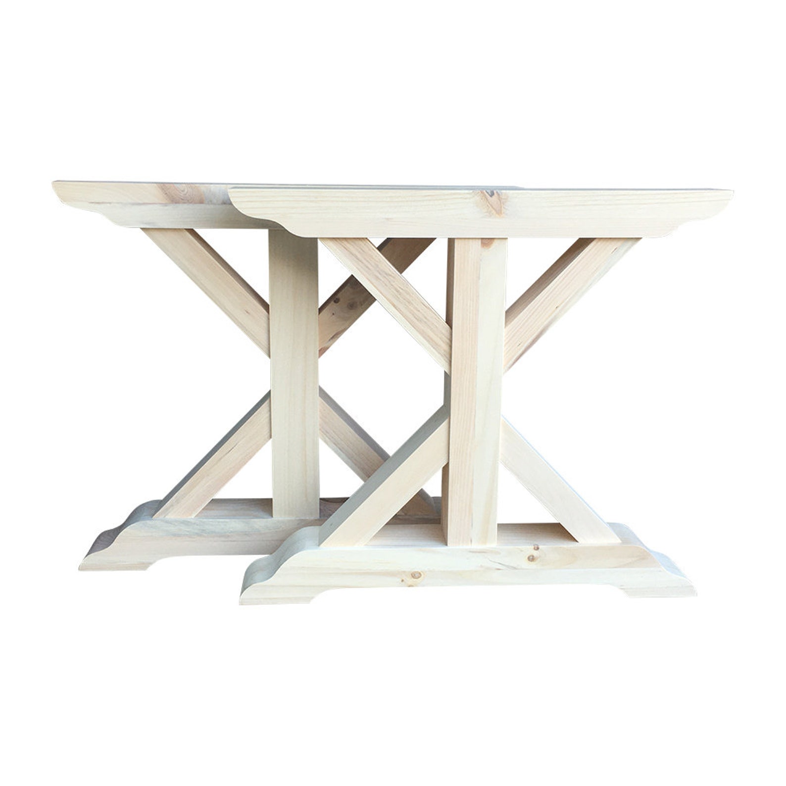 Seamless Trestle Table Frame, Free Shipping, Set of Two W/frame, Dining ...