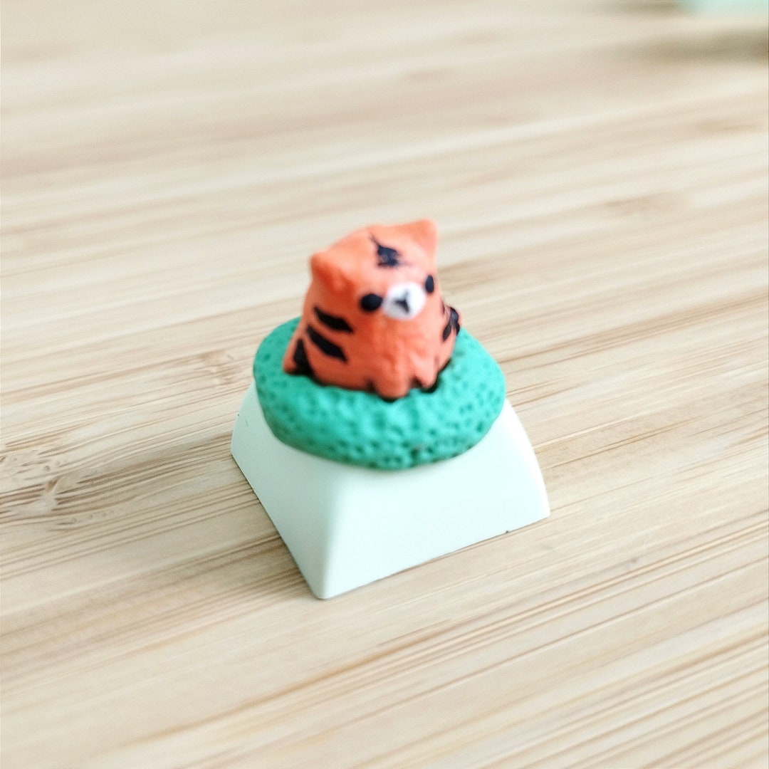 Teeny Tiny Tiger Artisan Keycap, Artisan Tiger Cub Key Cap - Etsy