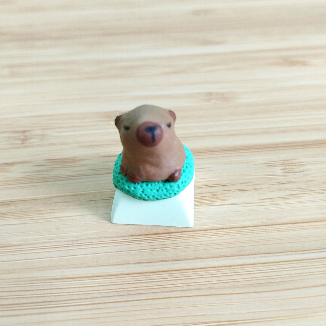 Sleepy Capybara Key Cap, Handmade and Painted - Etsy