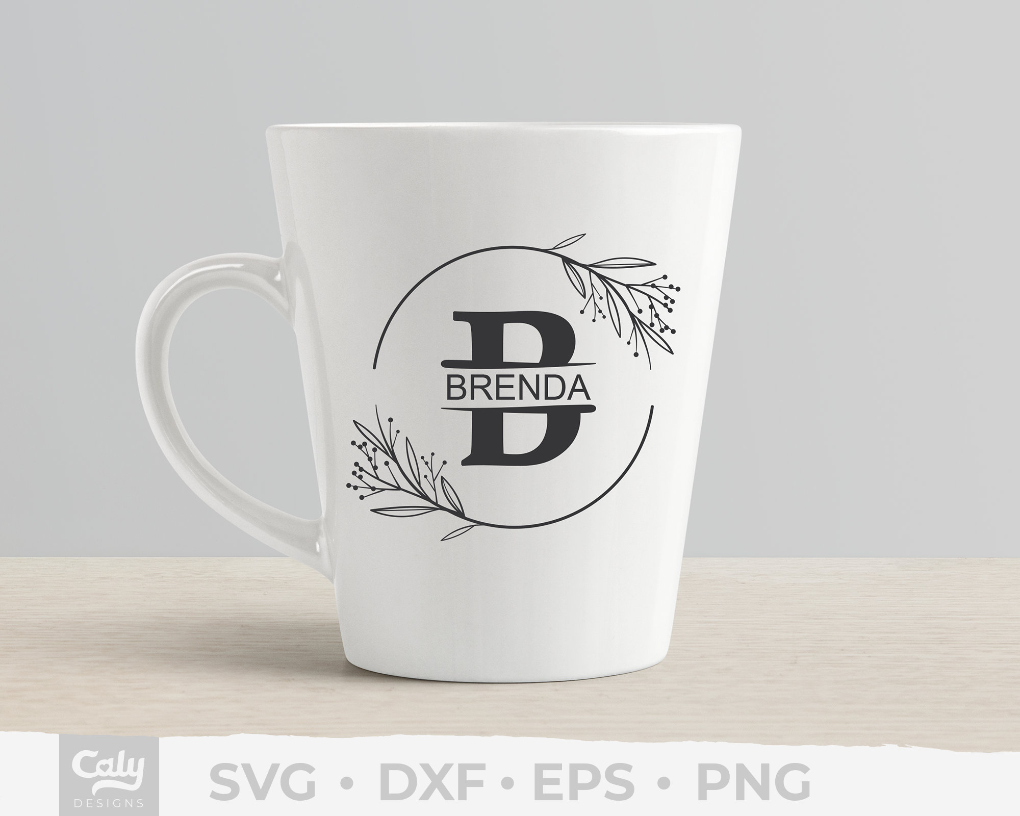 Alphabet First Name Monogram SVG, Split Monogram Frame Vector, Name ...