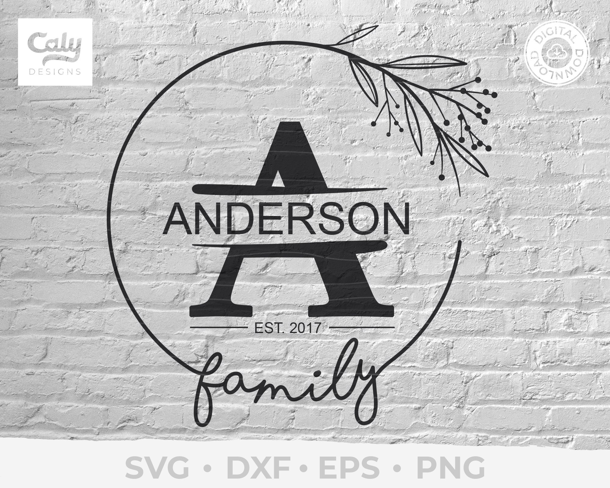 Alphabet Family Last Name Monogram SVG Split Monogram Frame - Etsy