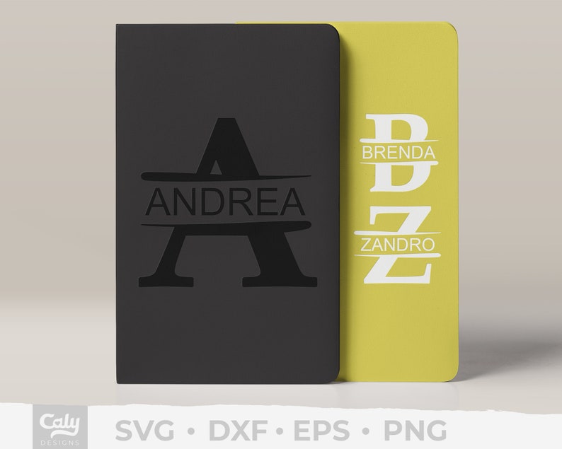 Alphabet First Name Monogram SVG, Split Monogram Frame Vector, Name ...