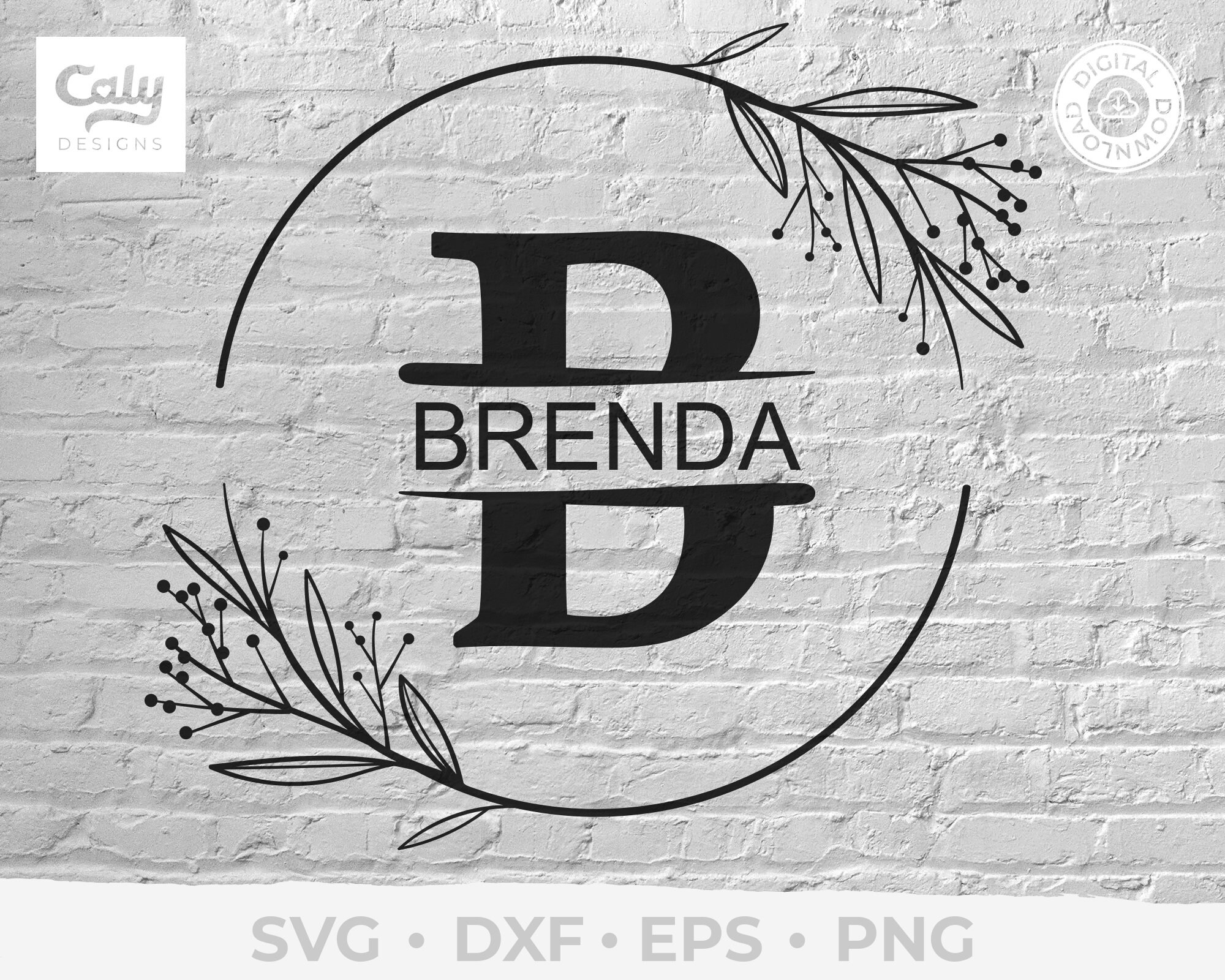 Alphabet First Name Monogram SVG Split Monogram Frame Vector - Etsy