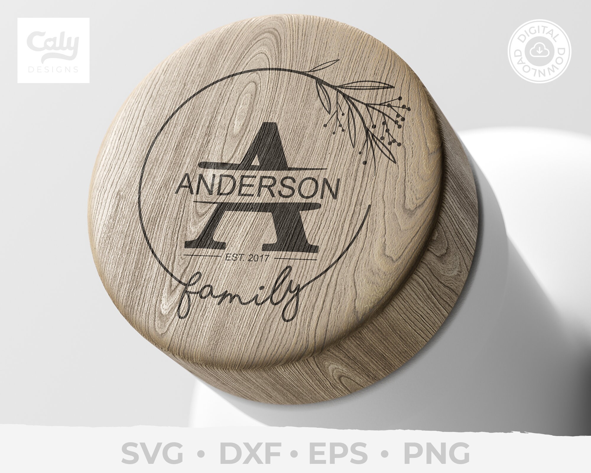 Alphabet Family Last Name Monogram SVG, Split Monogram Frame Vector ...