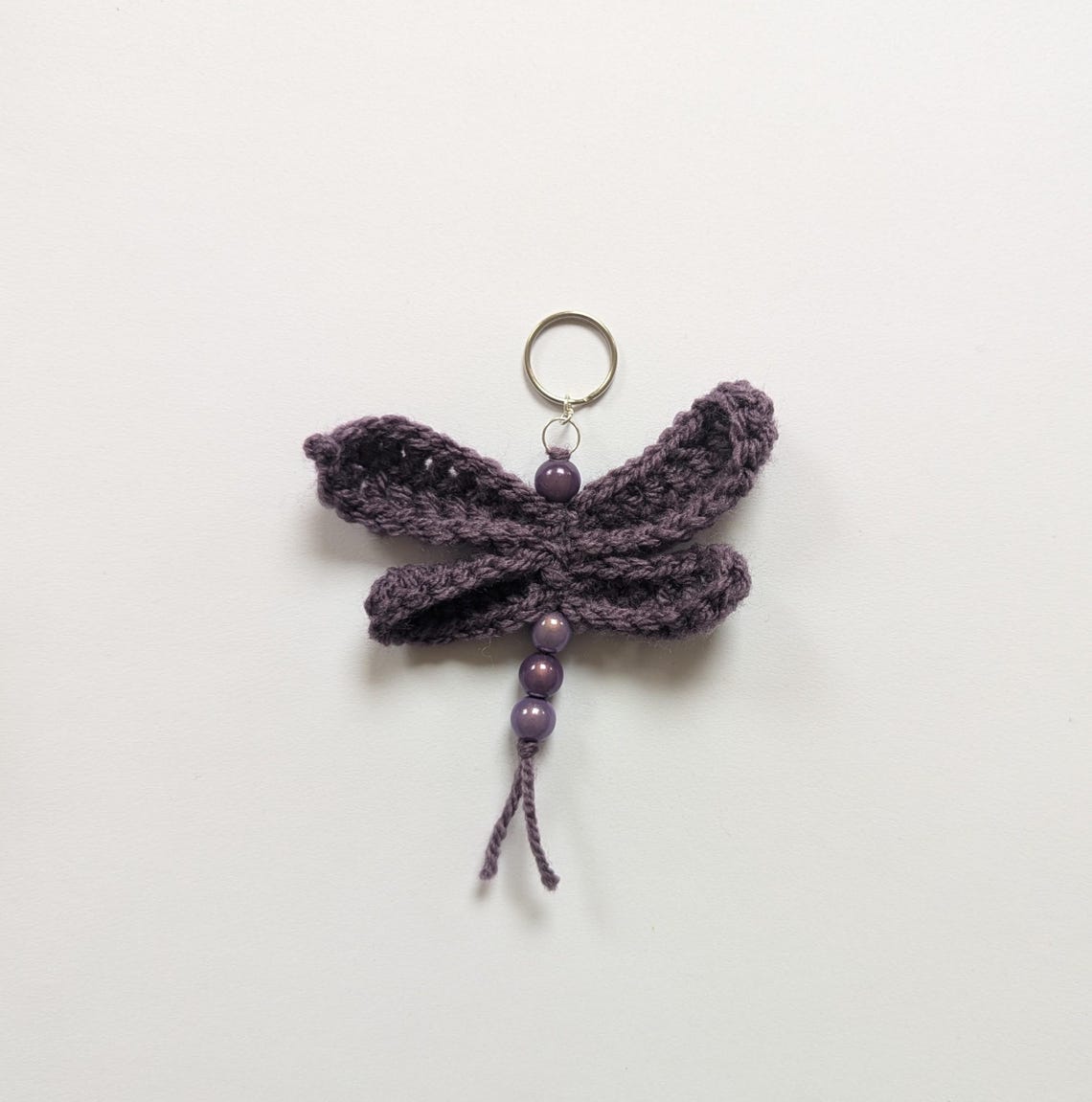 Dragonfly Keychain - Handmade Crochet Charm Keyring - Etsy