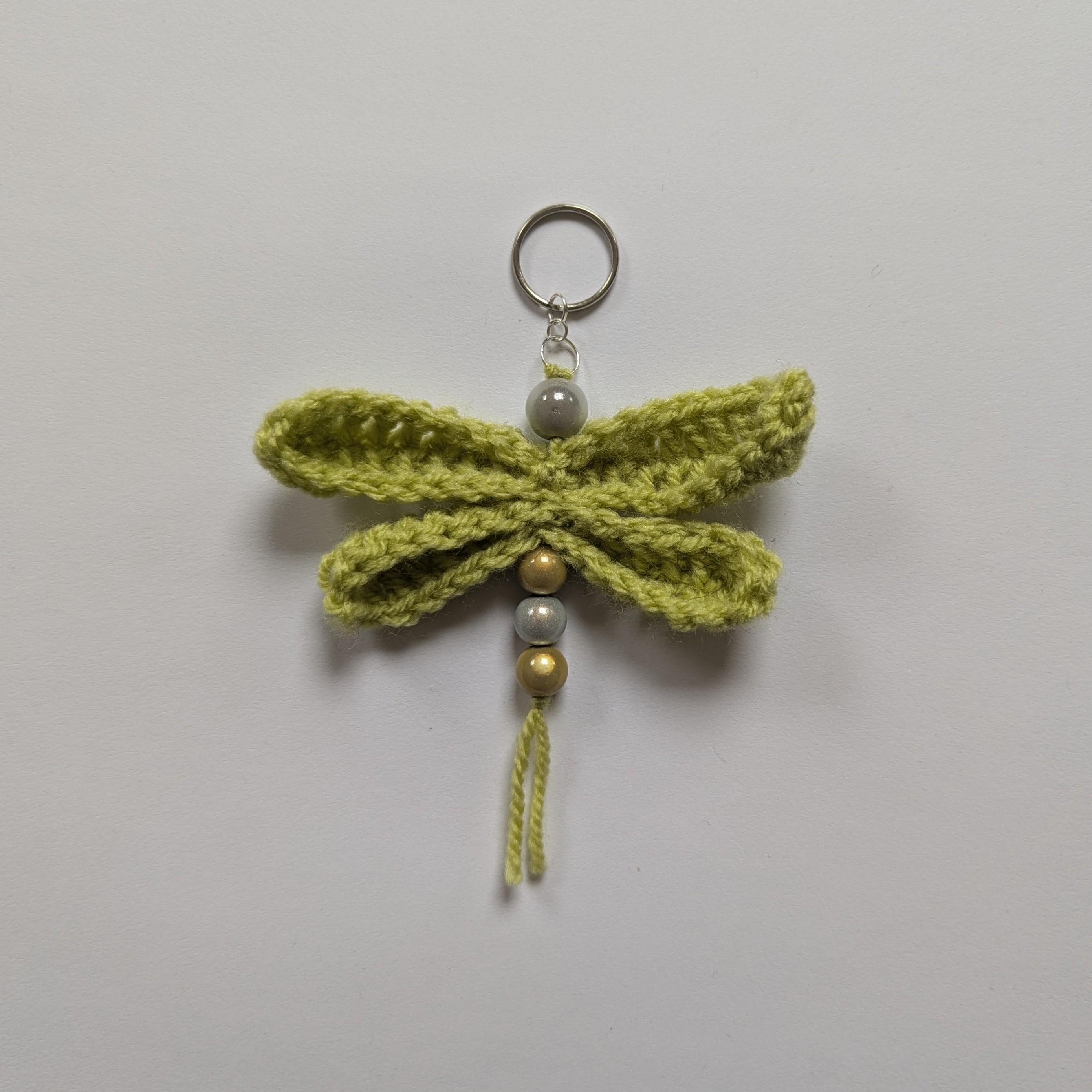 Dragonfly Keychain - Handmade Crochet Charm Keyring - Etsy