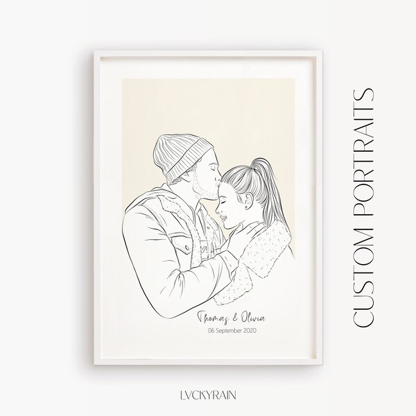Custom Line Drawing - Etsy