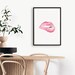 Pink Lips Print Lips Printable Lips Painting Lips Poster - Etsy