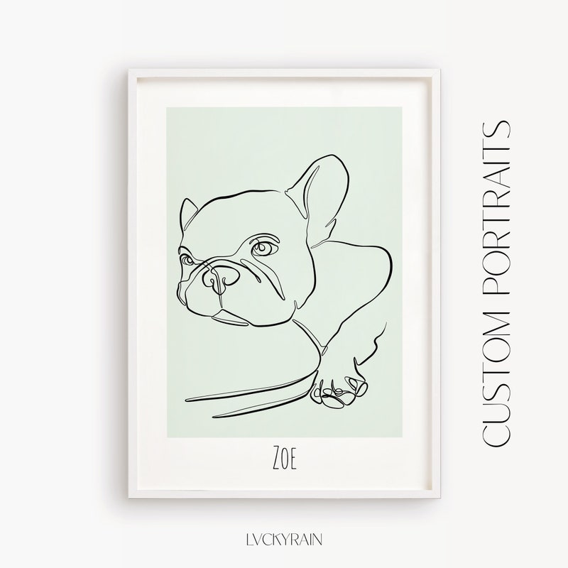 Dog Line Drawing - Etsy