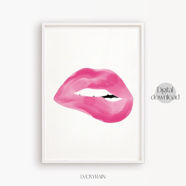 Lips Poster - Etsy