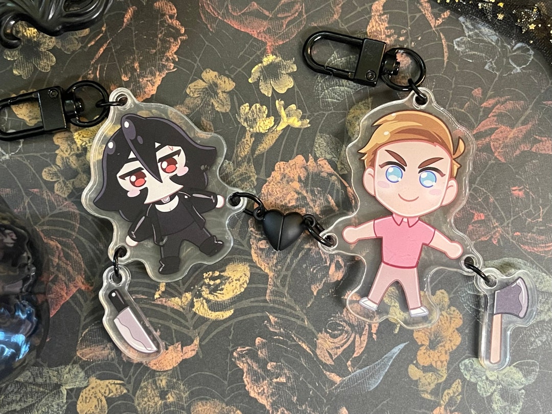 Slasher Couple Magnetic Heart Acrylic Charms - Etsy