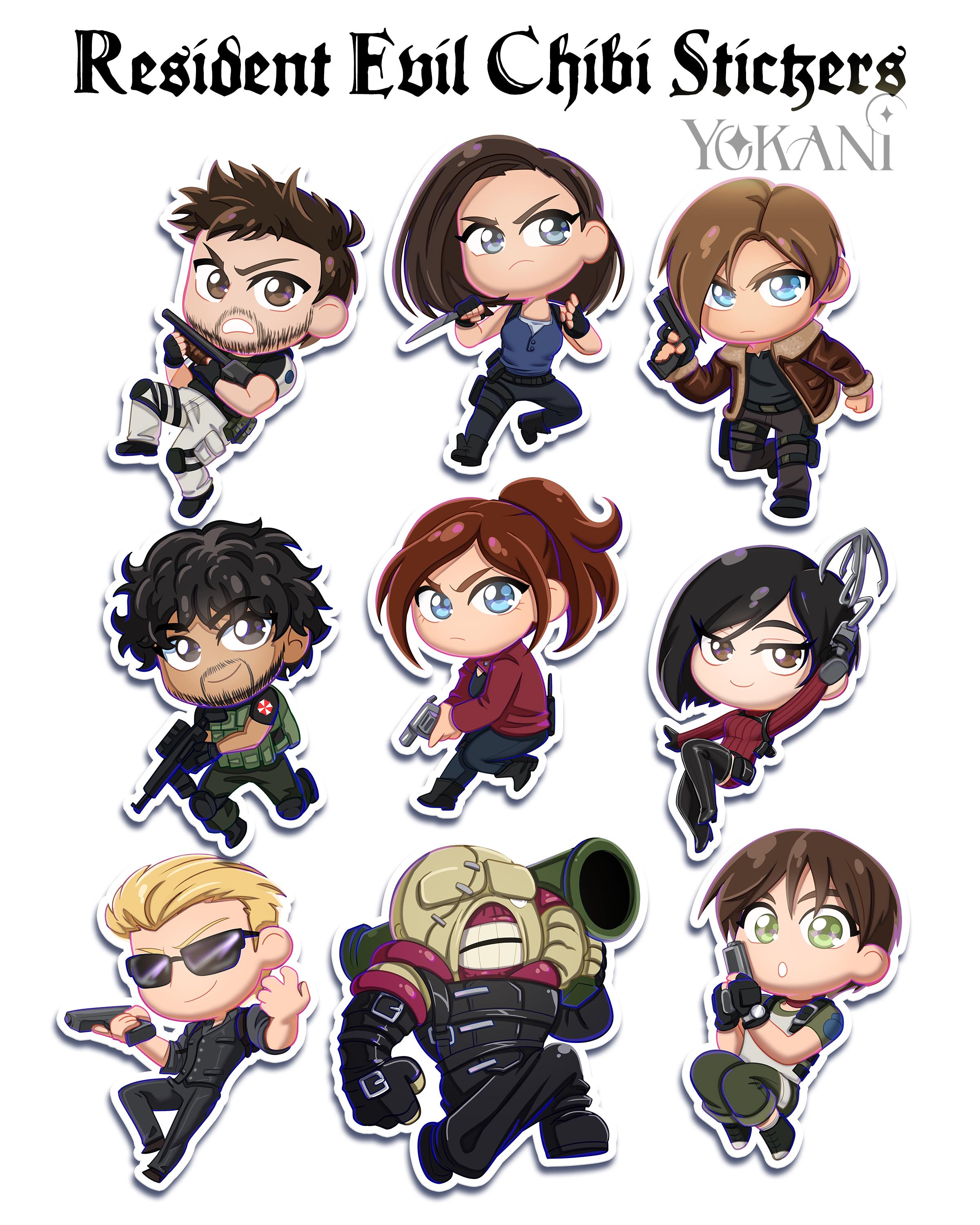 RESIDENT EVIL : Chris Redfield, Claire, Jill Valentine, Leon S Kennedy ...