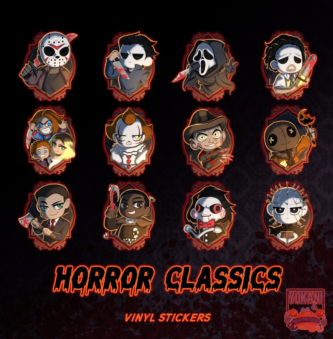 HORROR CLASSICS: Cute Slasher Stickers Michael Myers, Leatherface ...