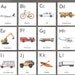 Vehicle Flash Cards, Printable ABC Cards, Alphabet Cards, Nursery Decor ...