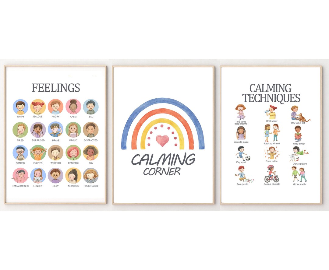 Set of 3 Calming Corner Posters, Calm Down Corner Posters, Calming ...
