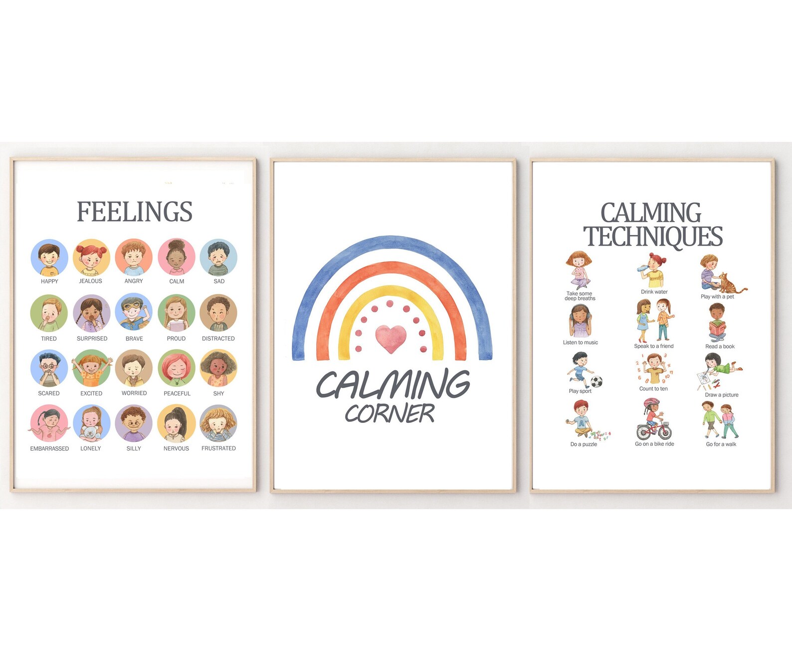 Set of 3 Calming Corner Posters Calm Down Corner Posters - Etsy