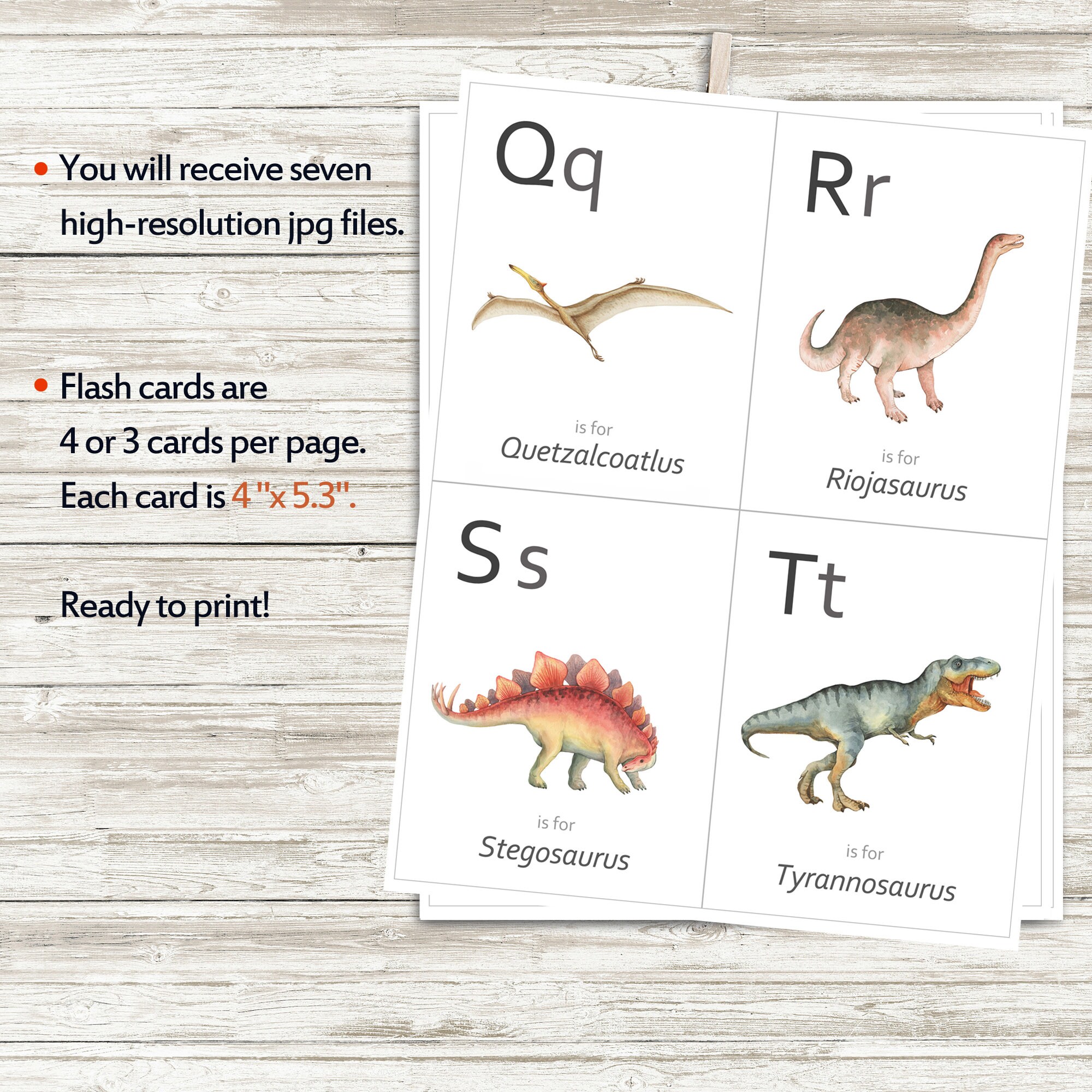 Dinosaur Flash Cards Printable ABC Cards Alphabet Cards - Etsy Australia