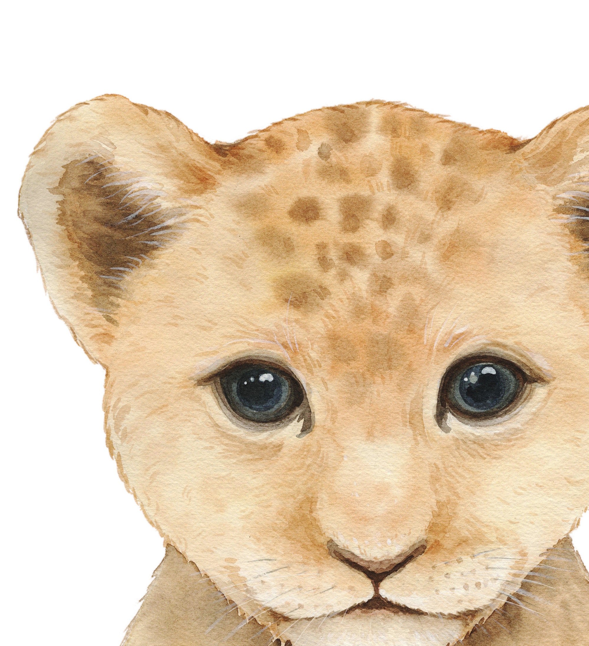 Rion Safari Animal Print Baby Animal Print Nursery Wall Art - Etsy