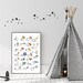 Camping Alphabet and Number Poster Set Baby Shower Gift - Etsy
