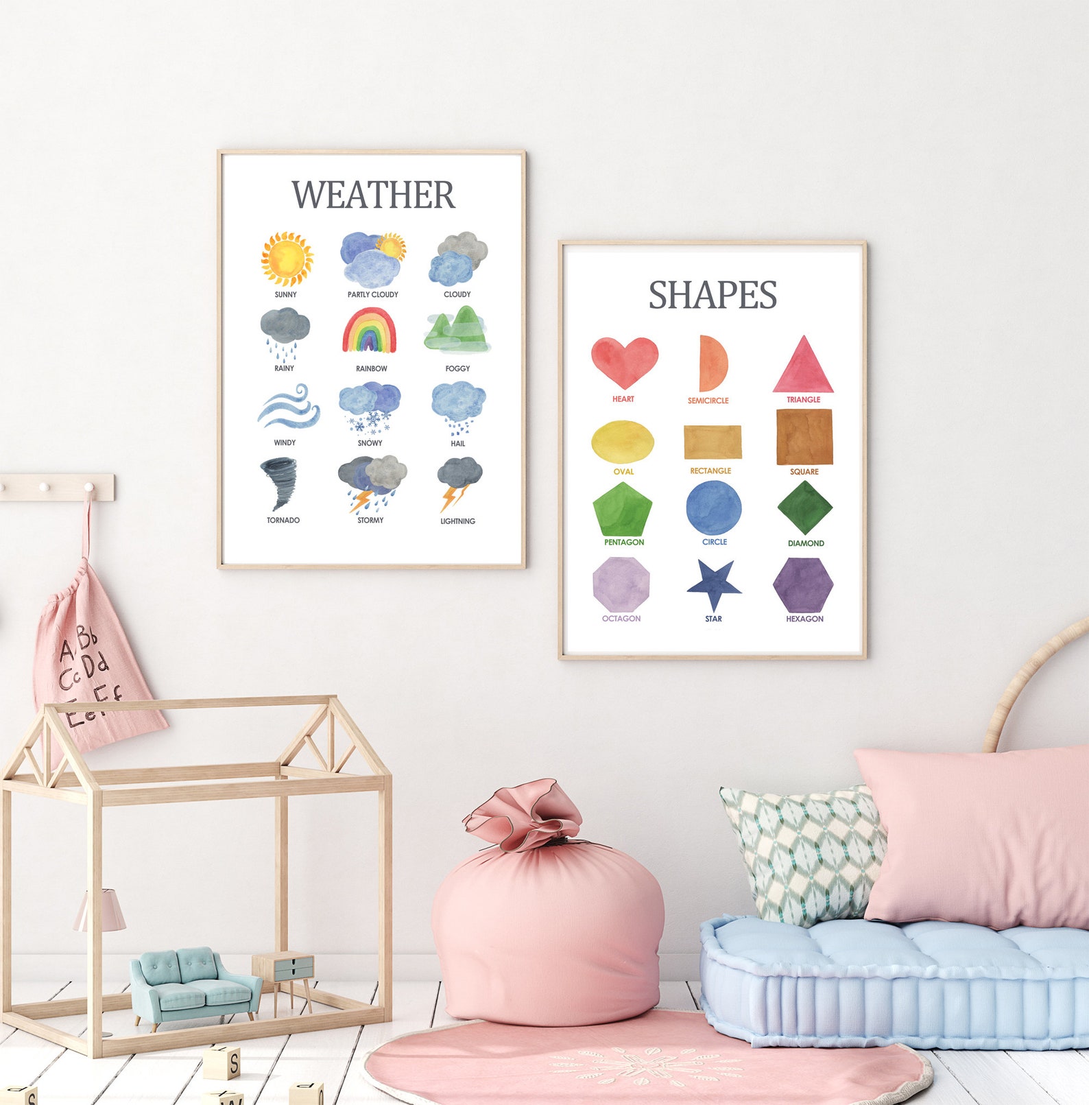 Educational Weather Chart Printable Classroom Learning Home | Etsy