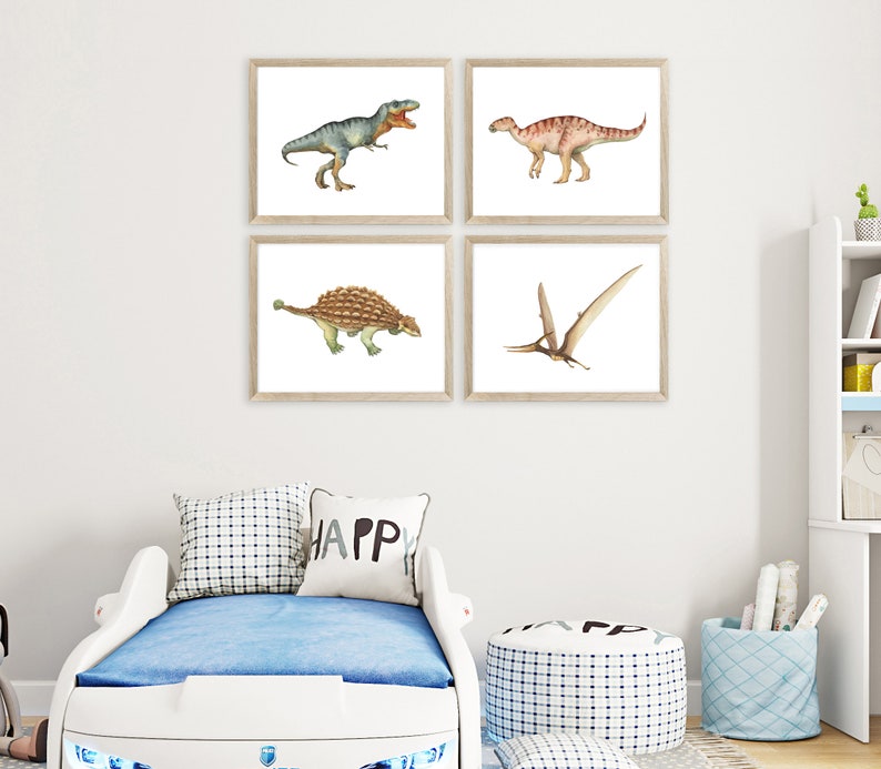 Dinosaur Iguanodon Watercolor Prints Nursery Wall Art - Etsy