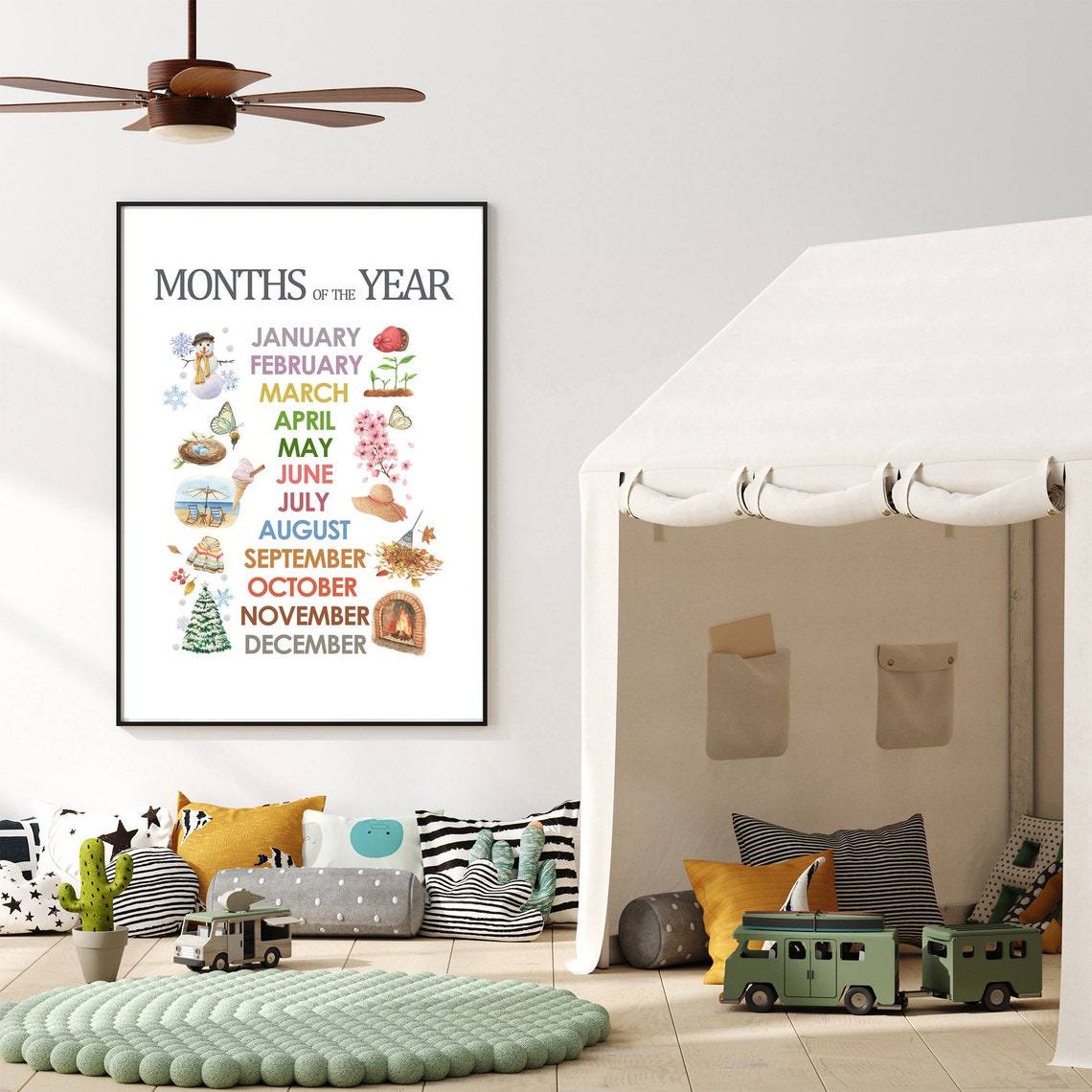 Months of the Year Educational posters Learning Home | Etsy