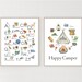Camping Poster Set of 2 Alphabet Print Baby Shower - Etsy
