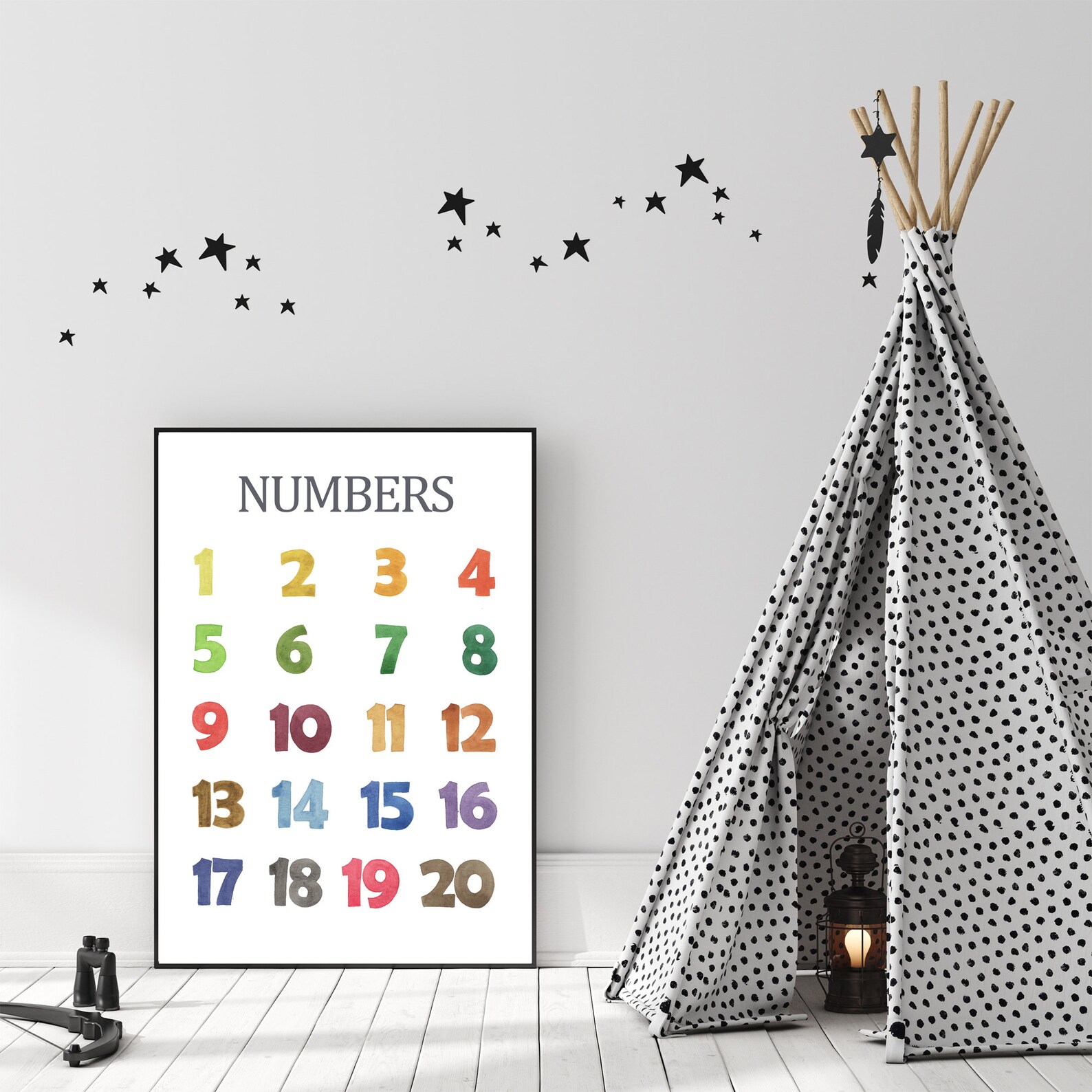 Educational Prints Set of 4 Colors Printable Learning Home | Etsy