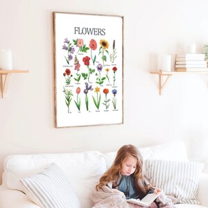 Flowers Chart Printable Classroom, Learning Home School,preschool ...